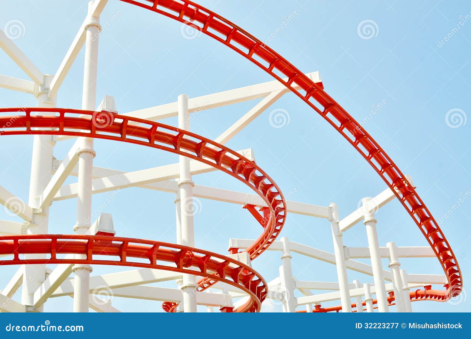 Roller Coaster Track stock image. Image of park, childhood - 32223277