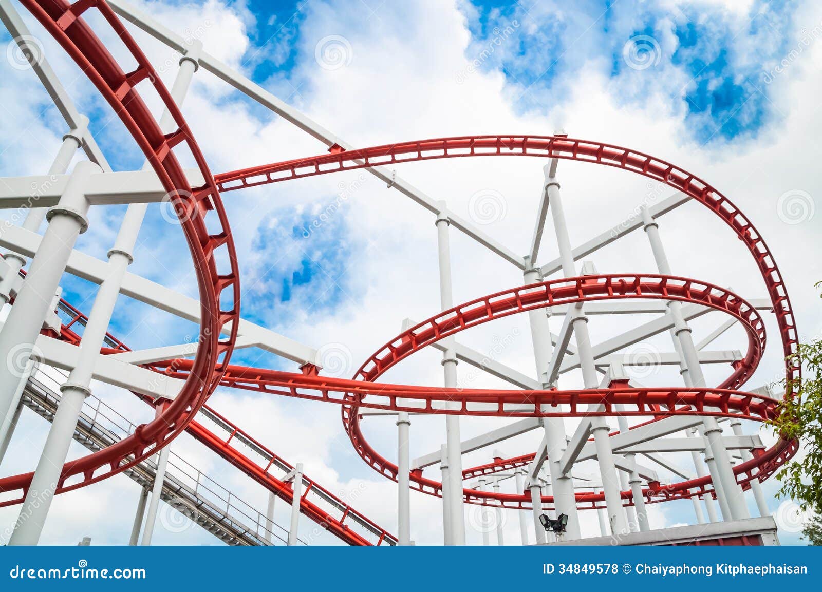 Roller Coaster stock photo. Image of twist, amusement - 34849578