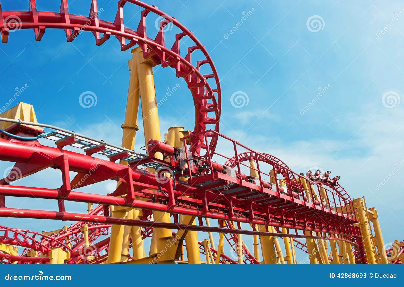 Roller coaster track stock image. Image of coaster, park - 42868693