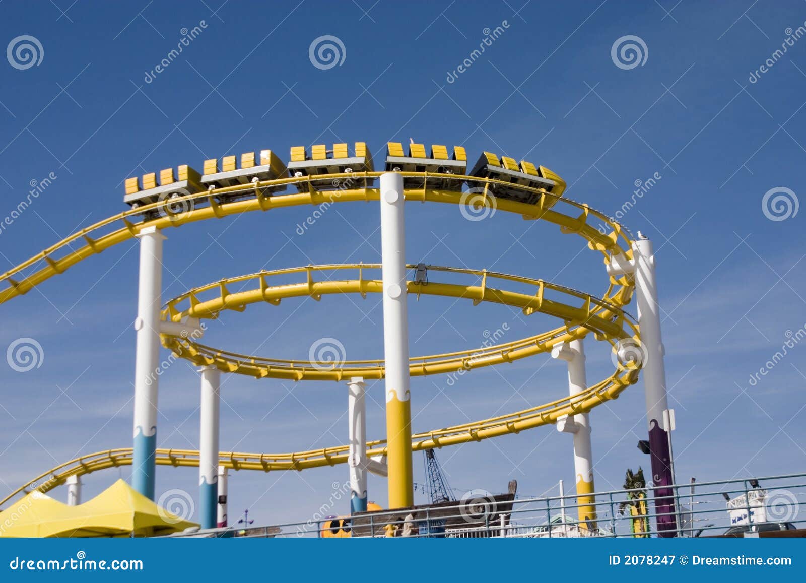 Roller Coaster Tracks and Cars Stock Image - Image of popular, tourist ...