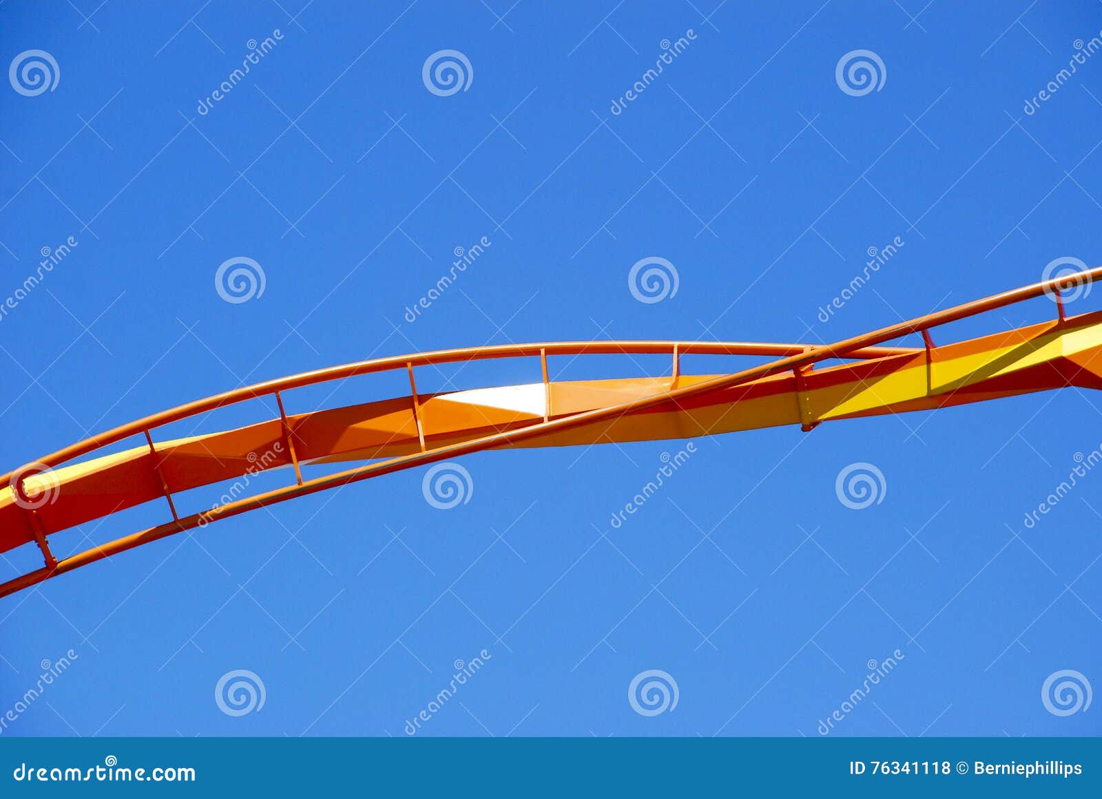 Roller Coaster Twist Track stock photo. Image of orange - 76341118