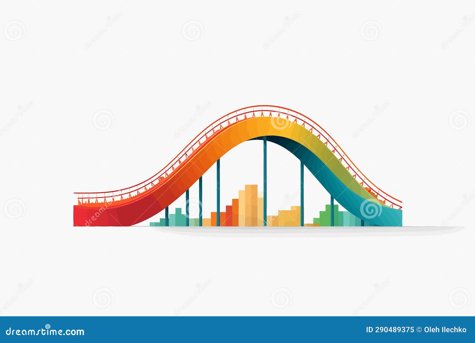 Roller Coaster Vector Flat Minimalistic Isolated Illustration Stock Vector - Illustration of ...