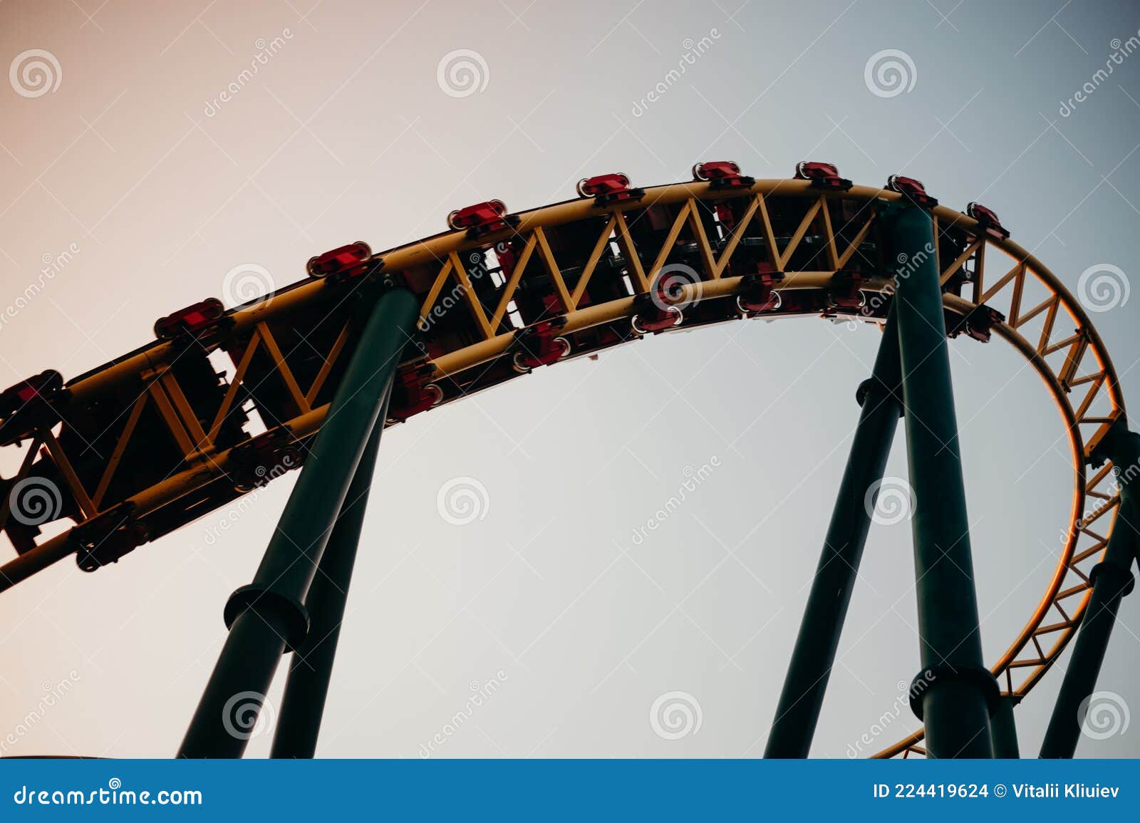 Roller Coaster. Wagon in Motion Stock Photo - Image of adventure ...