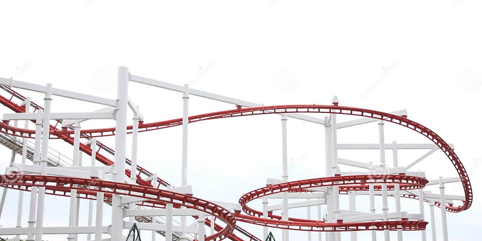 Roller of Coaster on White Background. Stock Photo - Image of coaster ...