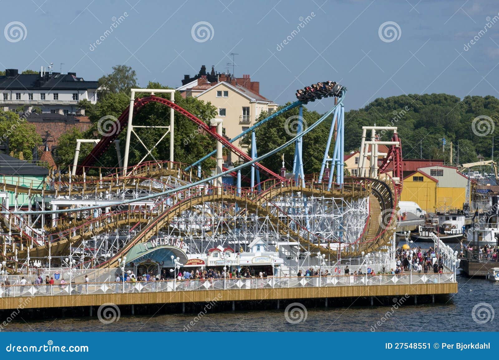Roller coasters editorial photo. Image of kids, tivoli - 27548551