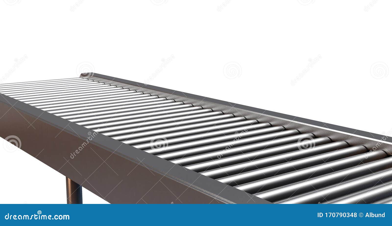 Roller Conveyor Section stock illustration. Illustration of deliver ...