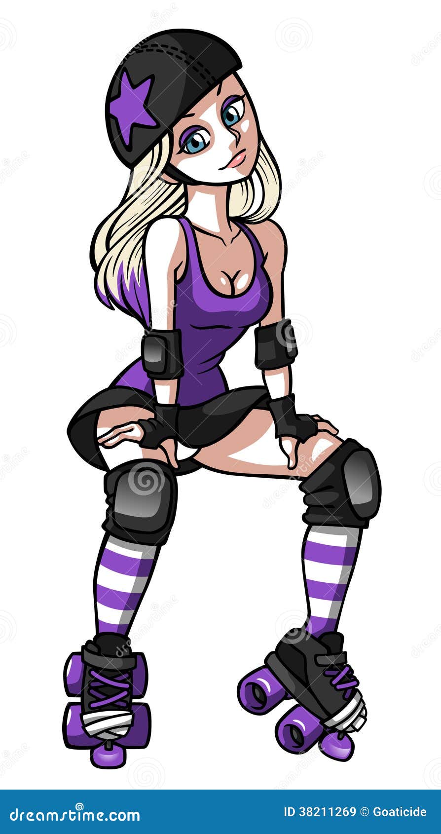 Roller Derby Jammer stock vector. Illustration of derby - 38211269