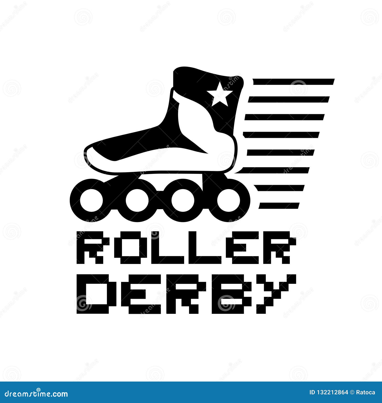 Roller derby sport symbol stock vector. Illustration of fight - 132212864