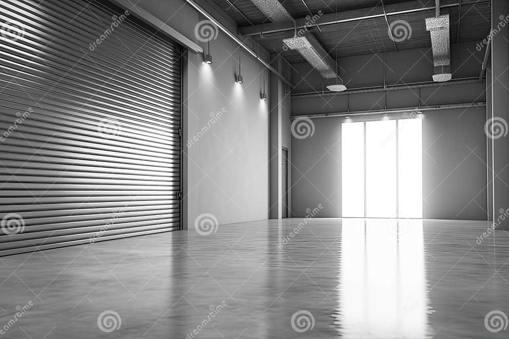 Roller Door or Roller Shutter Using for Factory, Warehouse Stock Photo ...