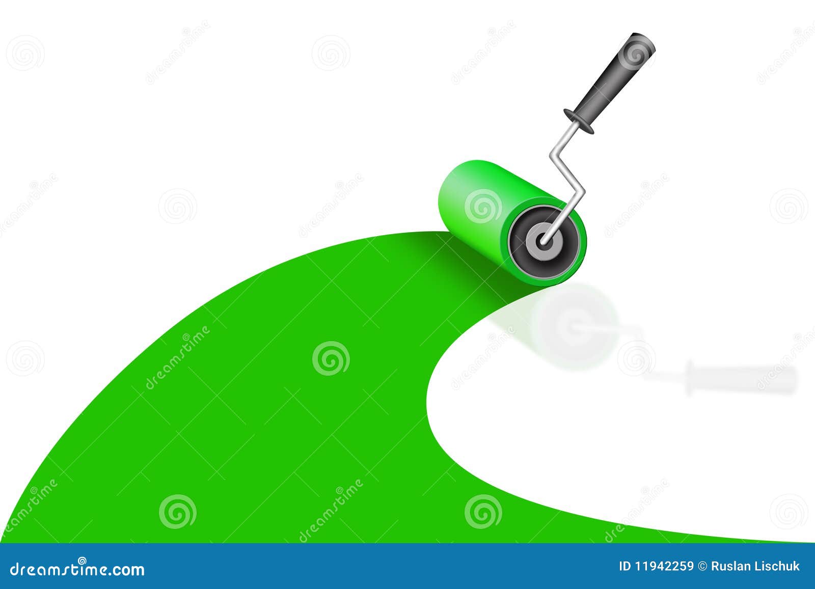 Roller And Green Paint Royalty-Free Stock Photo | CartoonDealer.com ...