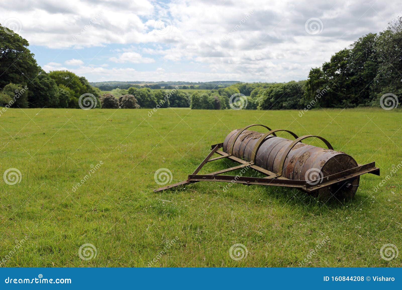 Roller in a Field stock photo. Image of agriculture - 160844208