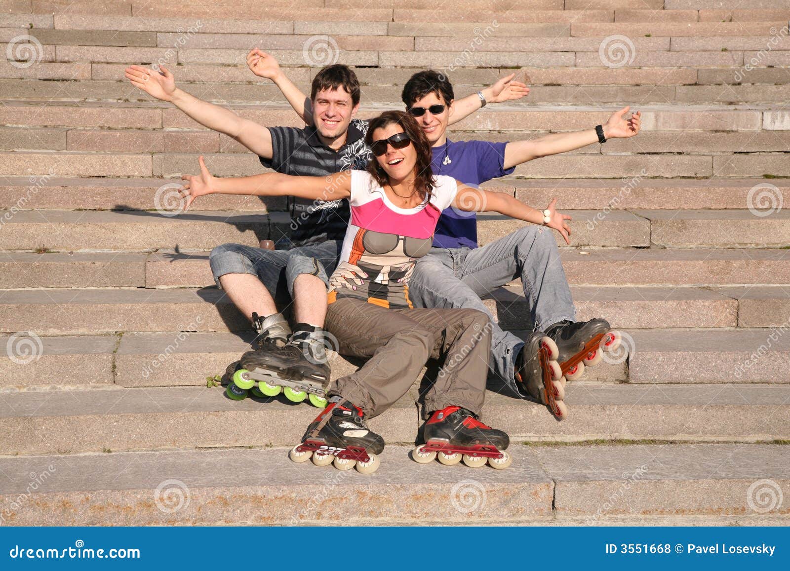 Roller friends stock photo. Image of relationship, happy - 3551668