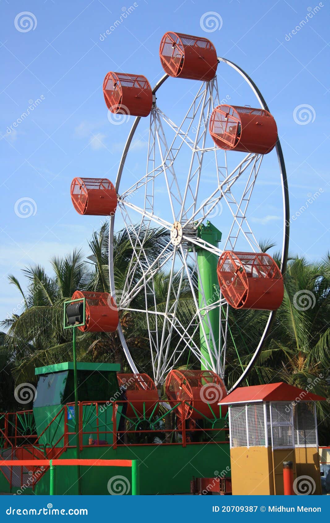 Roller Giant Wheel at an Indian Amusement Park Stock Image - Image of ...