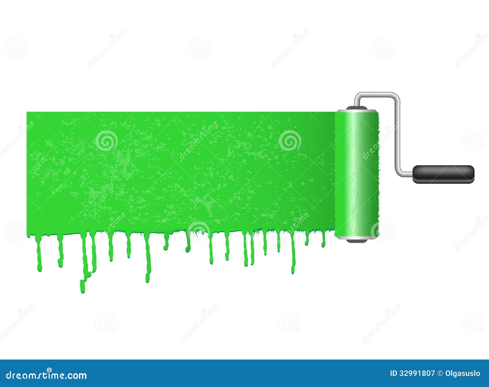 Roller And Green Paint Royalty-Free Stock Photo | CartoonDealer.com ...