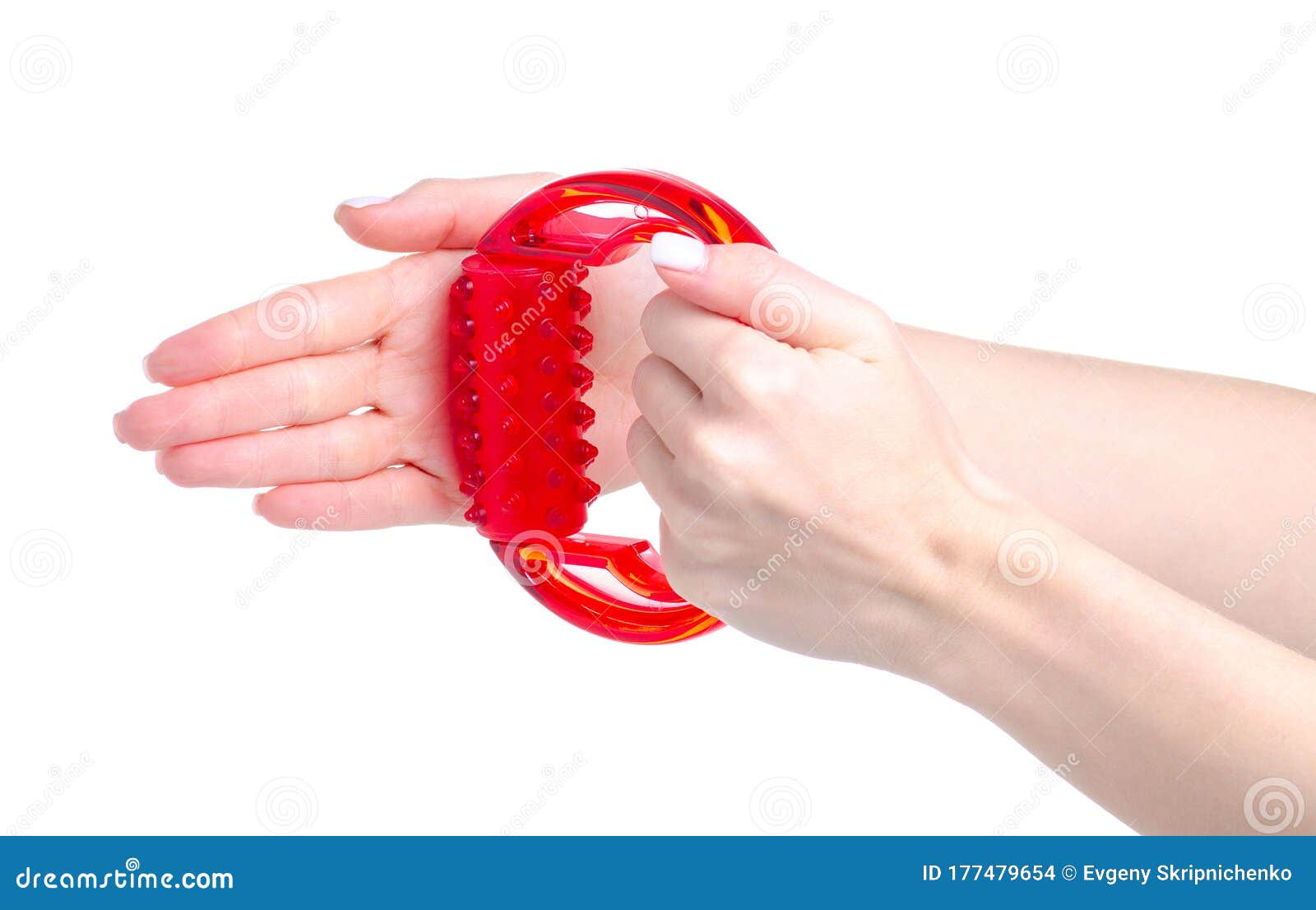Roller Hand Massager in Hand Stock Photo - Image of health, natural ...