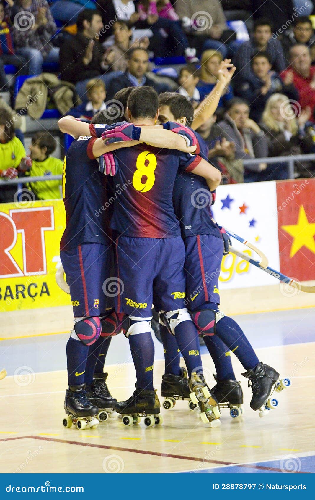 Roller Hockey Goal Celebration Editorial Photography - Image of hugging ...