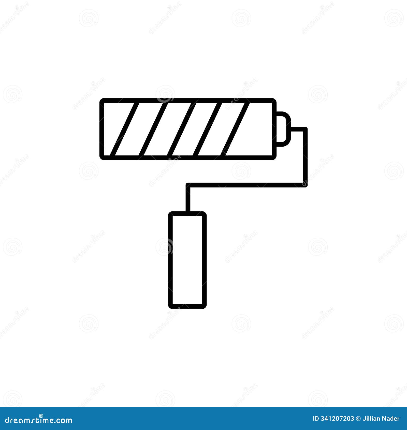 Roller Icon Flat Logo Isolated Symbol Stock Illustration - Illustration ...