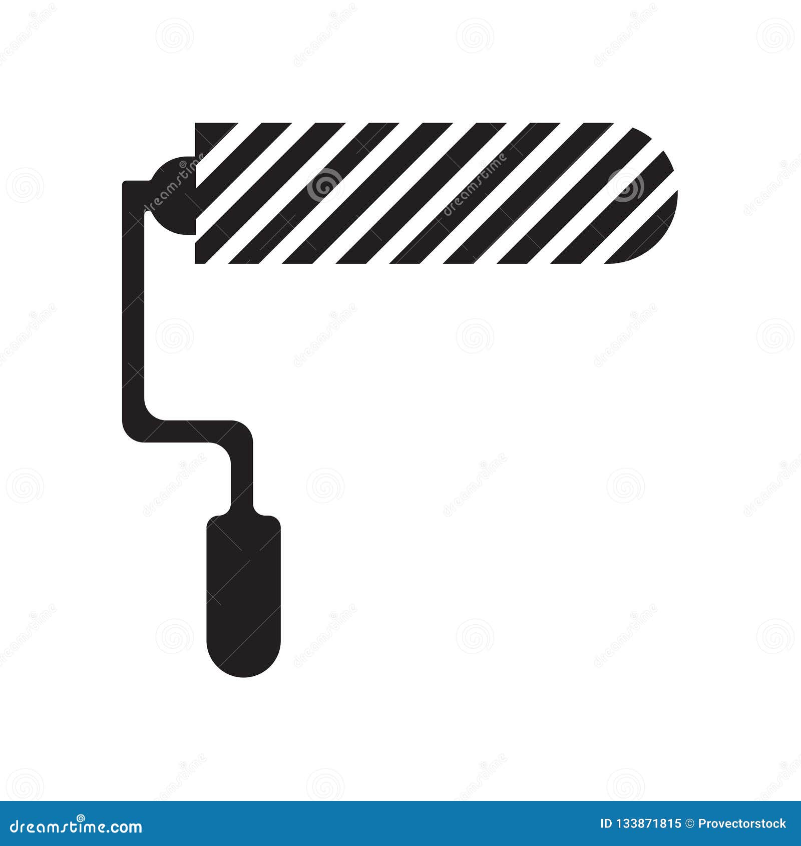 Roller Icon Isolated on White Background Stock Vector - Illustration of ...