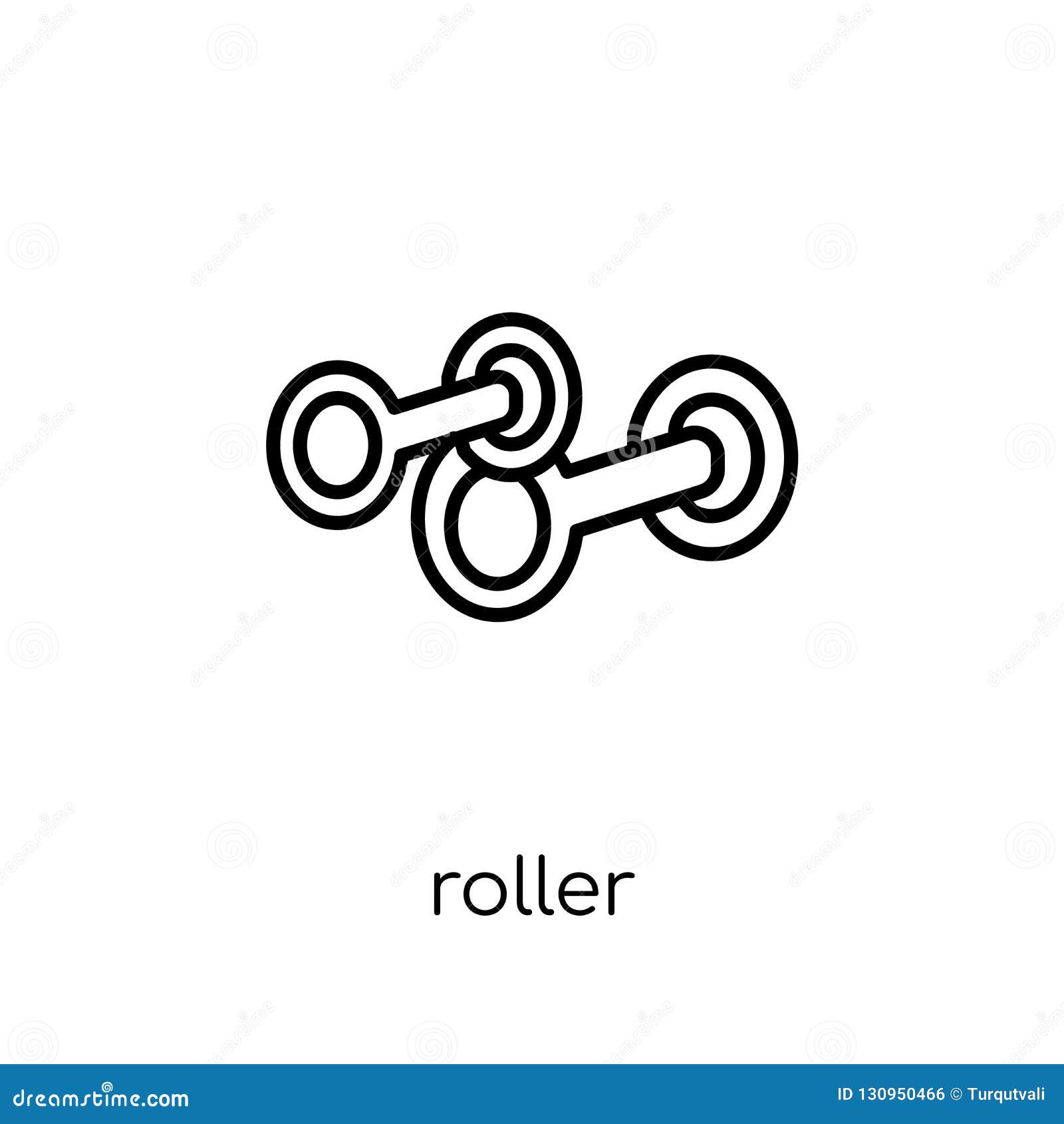 Roller Icon. Trendy Modern Flat Linear Vector Roller Icon on White ...