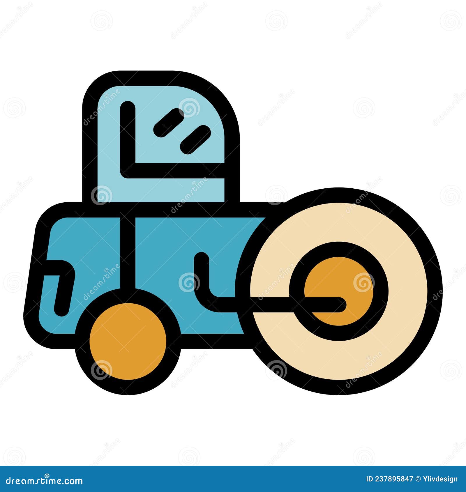Roller Machine Icon Color Outline Vector Stock Vector - Illustration of ...