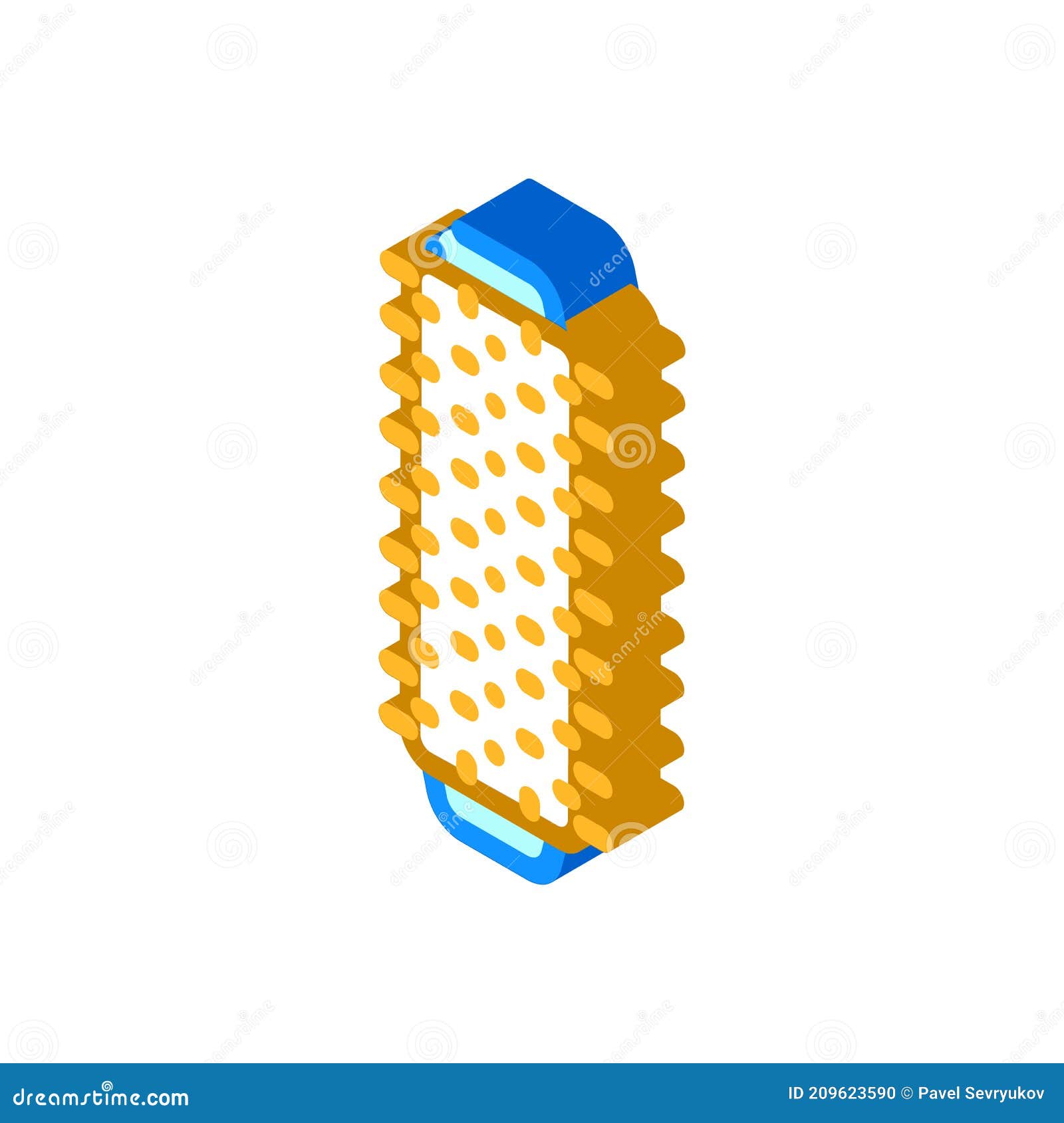 Roller Microfiber Isometric Icon Vector Illustration Flat Stock Vector ...