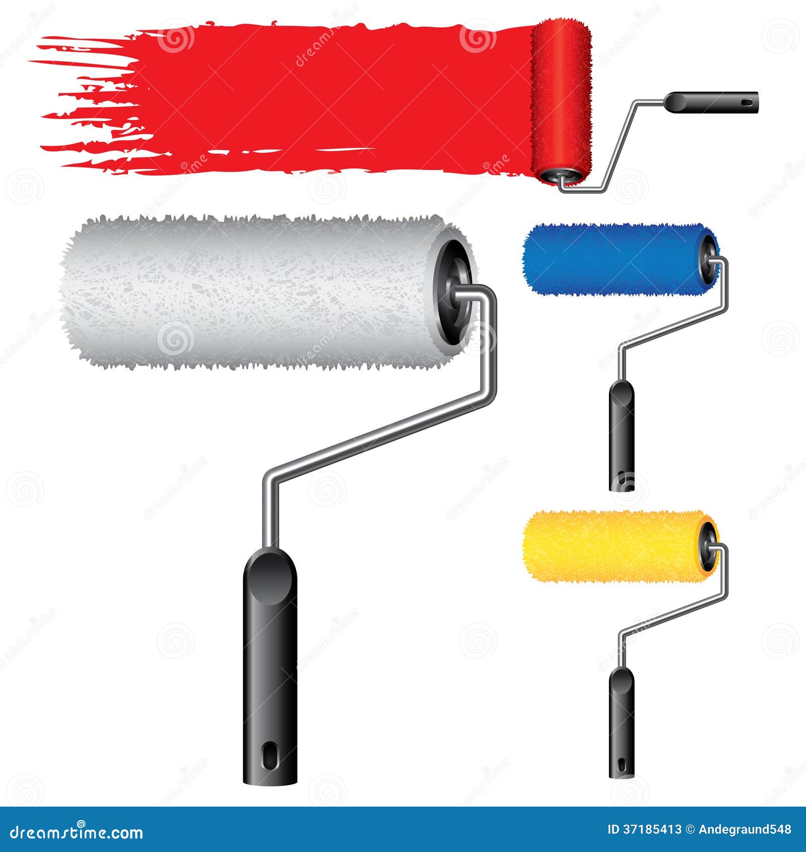 Roller Paint Vector Illustration Stock Vector - Illustration of ...