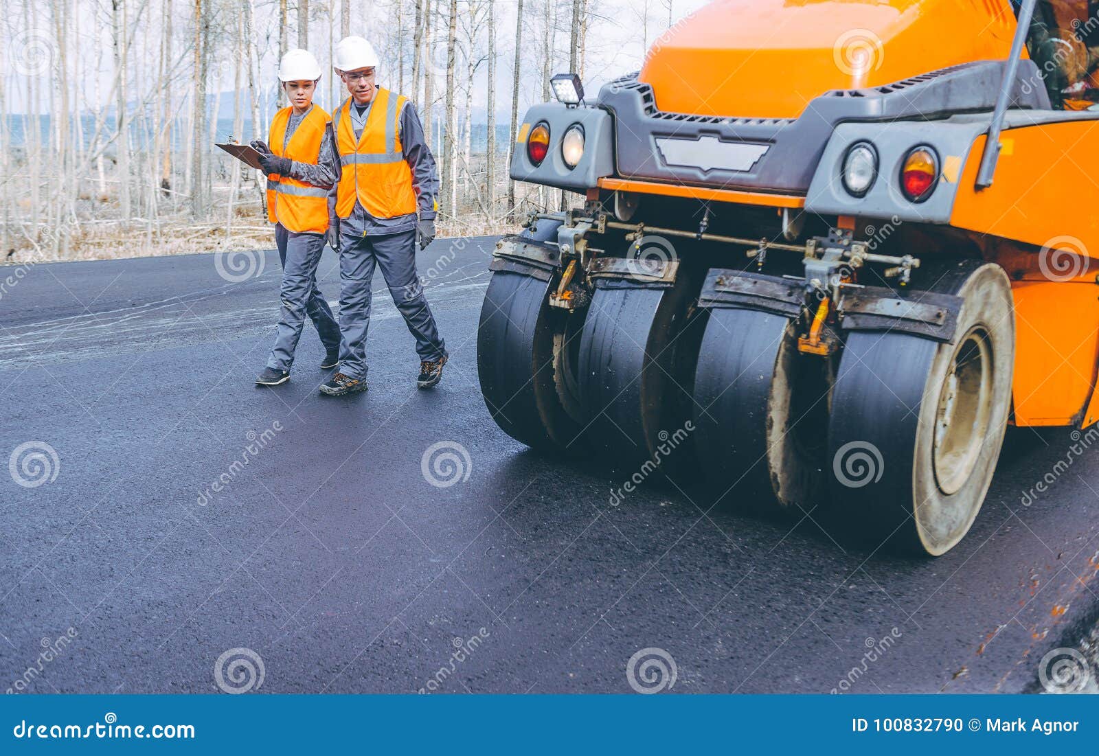 Roller road repair stock photo. Image of compactor, construction ...