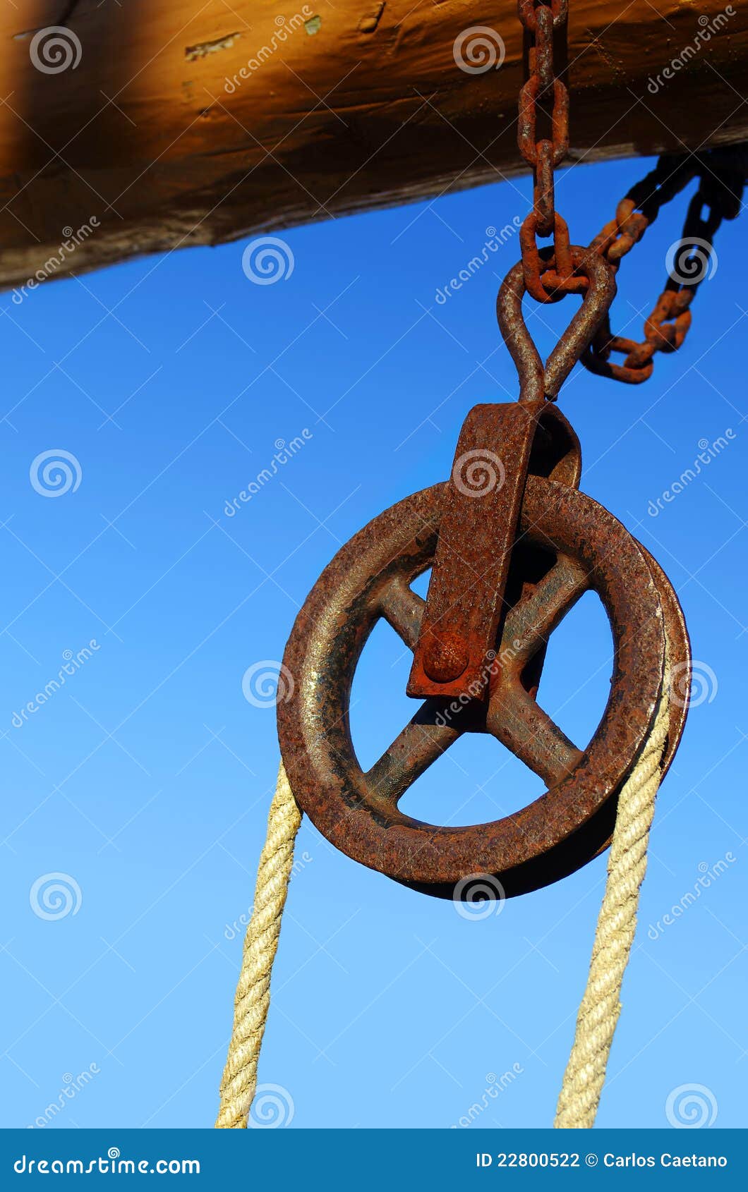 Roller and Rope stock photo. Image of object, rope, metal - 22800522