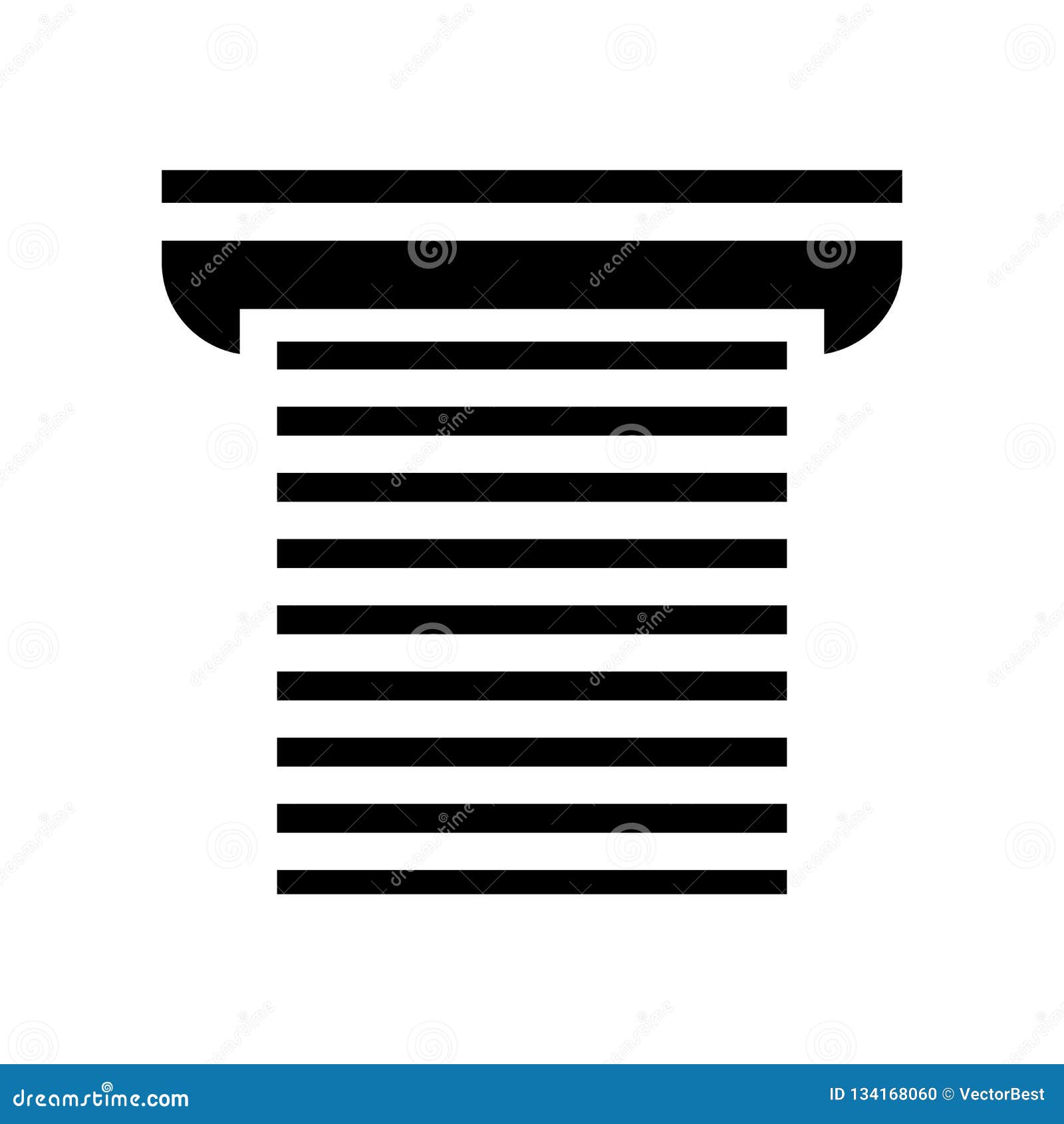 Roller Shutter Door Icon Vector Isolated on White Background, Roller ...