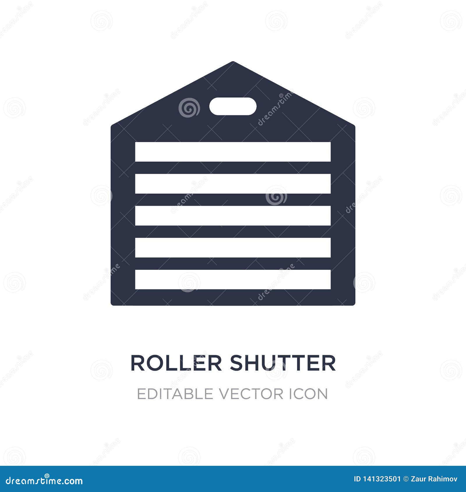 Roller Shutter Door Icon on White Background. Simple Element ...