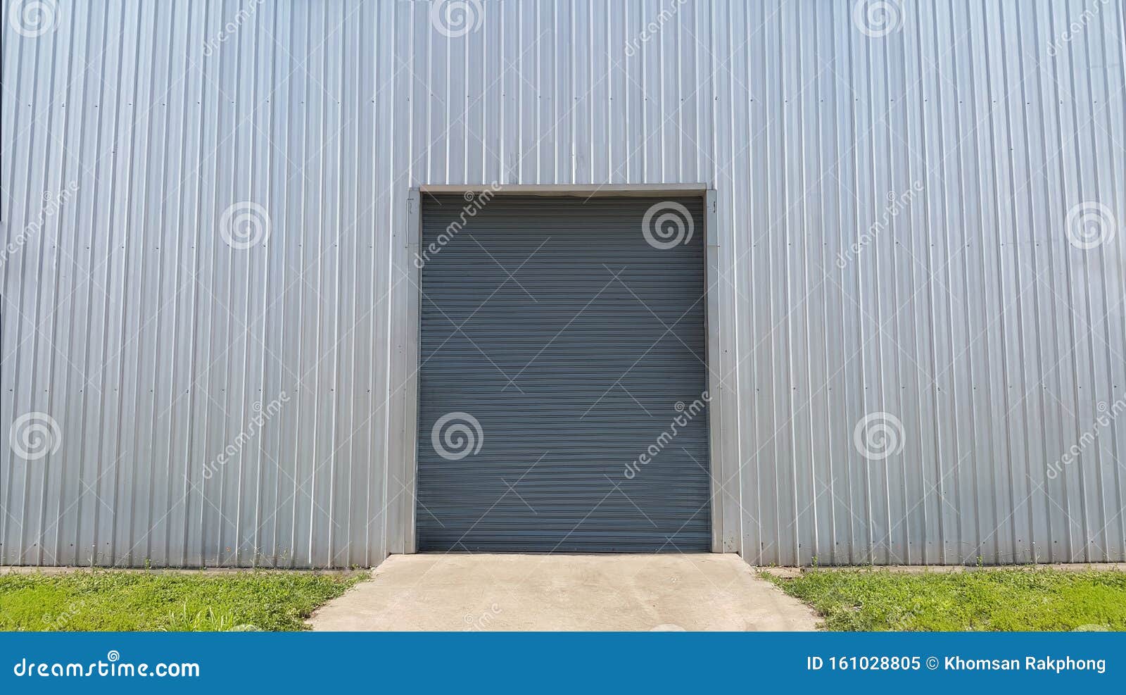 Roller Shutter Door Metallic Industrial Frame. Stock Image - Image of ...