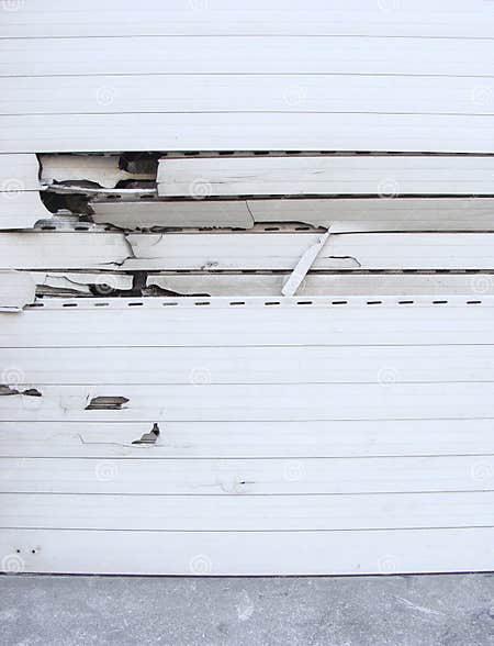 Roller Shutter with Heavy Wear Damage Stock Image - Image of blank ...