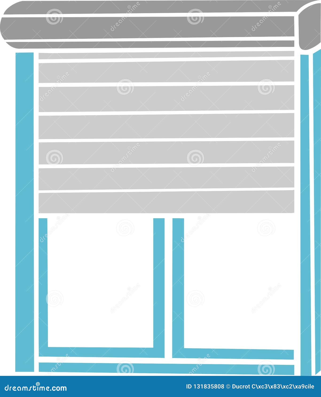 Roller shutter icon stock vector. Illustration of building - 131835808