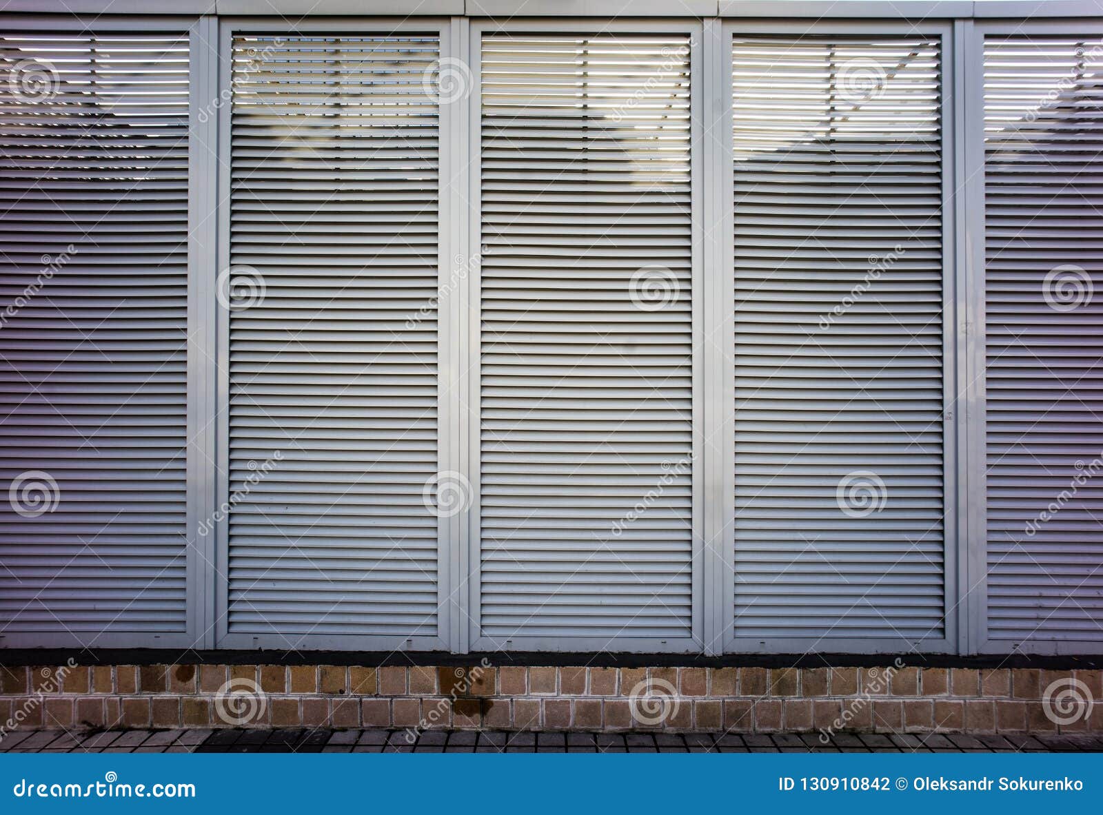 Roller shutter texture stock photo. Image of exterior - 130910842