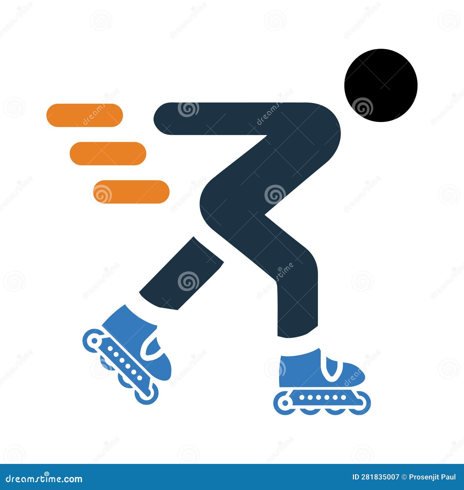 Roller Skate, Fast Roller Skate, Fast Roller Skating Icon Stock Vector ...