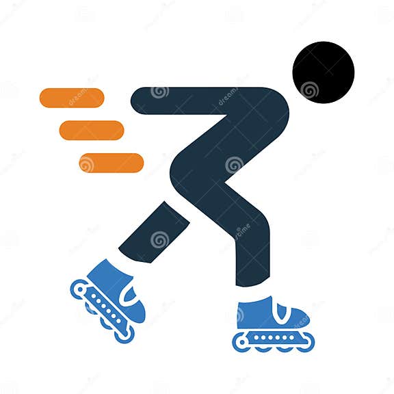 Roller Skate, Fast Roller Skate, Fast Roller Skating Icon Stock Vector ...