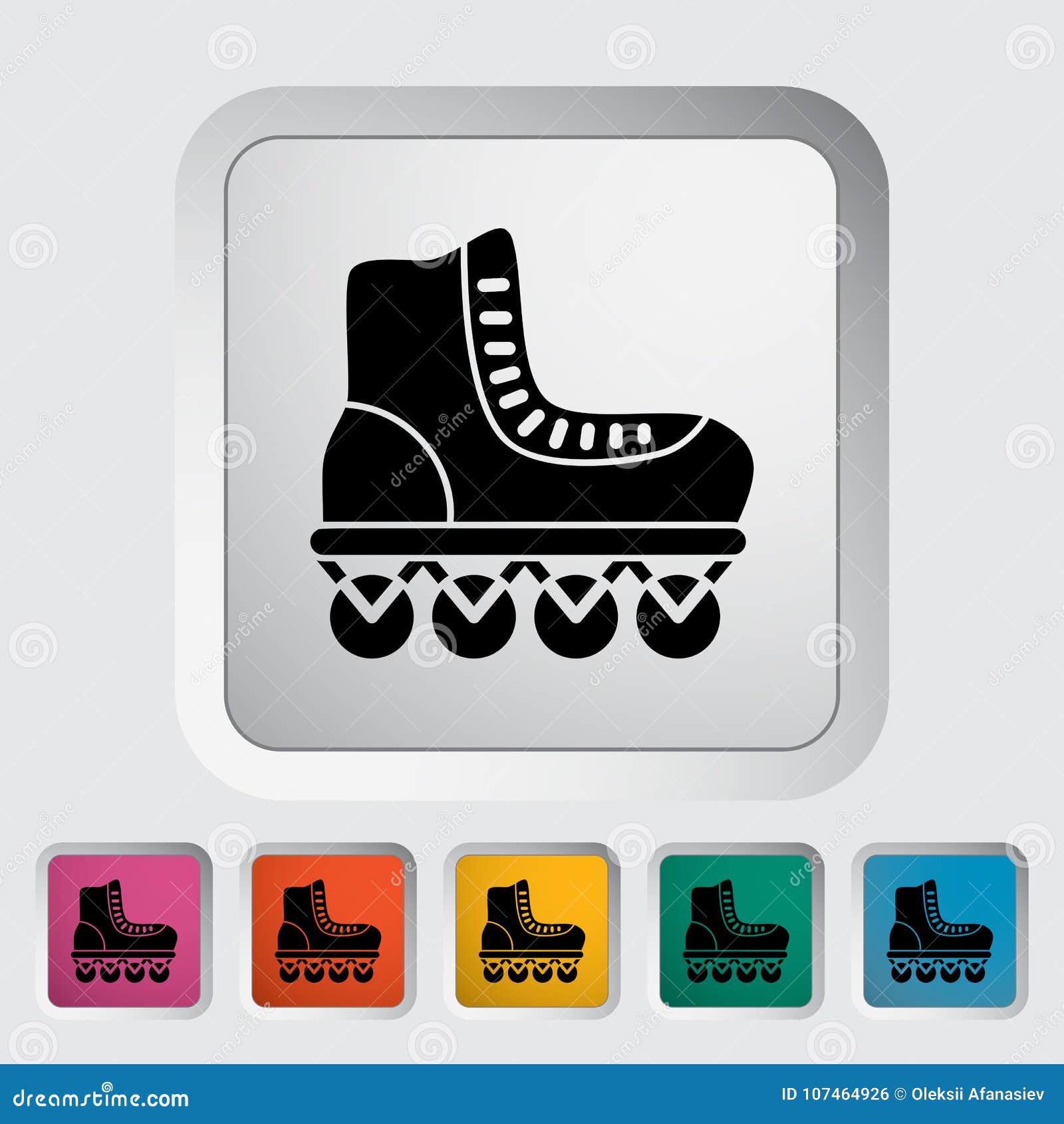 Roller skate stock vector. Illustration of roller, design - 107464926