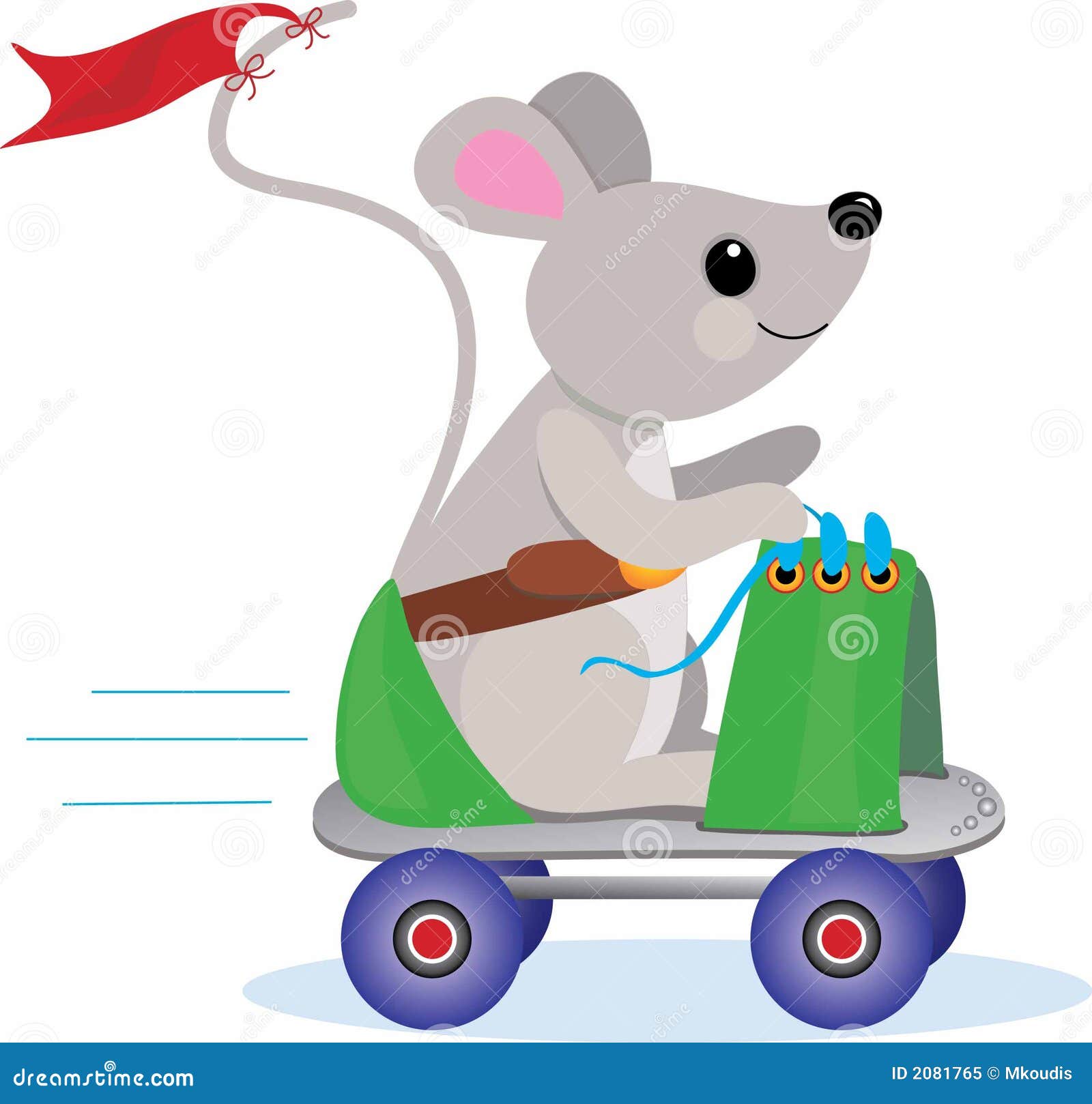 Roller Skate Mouse stock vector. Illustration of mouse - 2081765