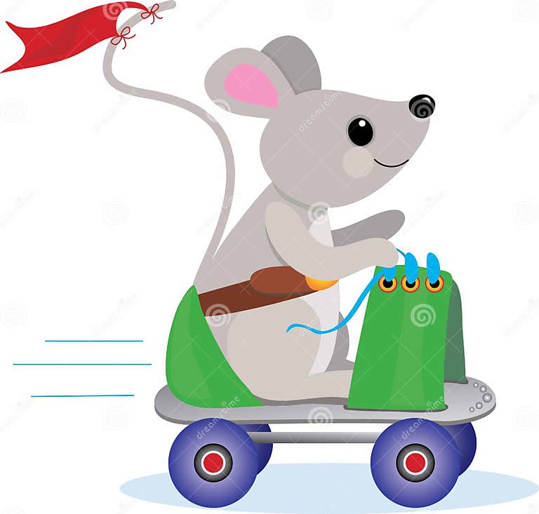 Roller Skate Mouse stock vector. Illustration of mouse - 2081765