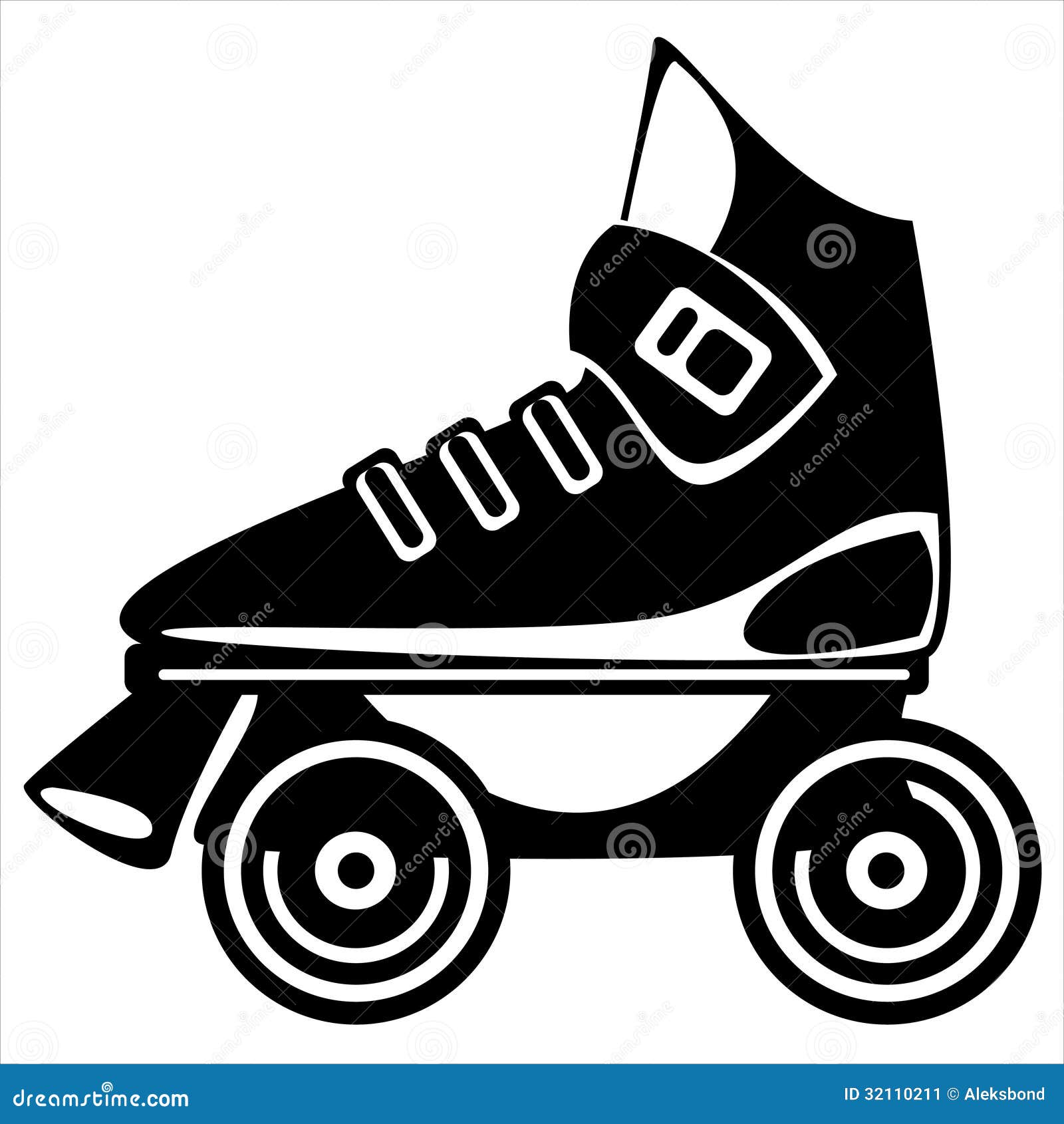 Roller skate on white stock vector. Illustration of sport - 32110211