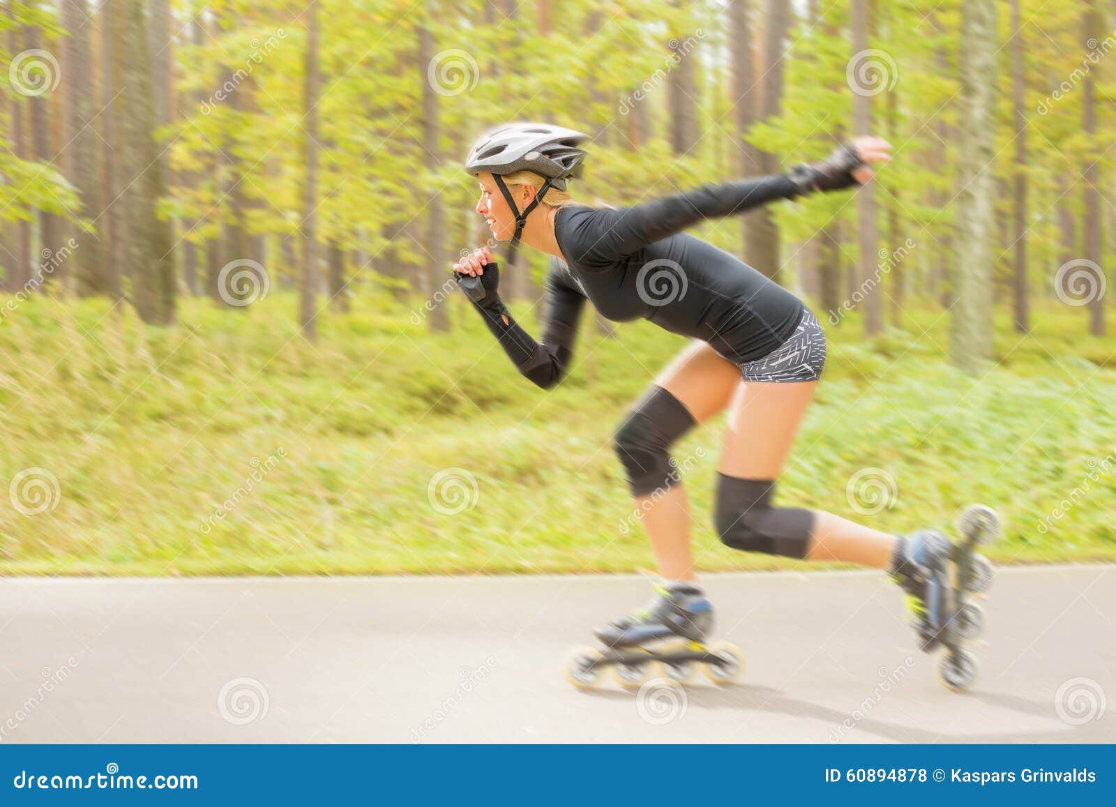 Roller skater in action stock photo. Image of motion - 60894878