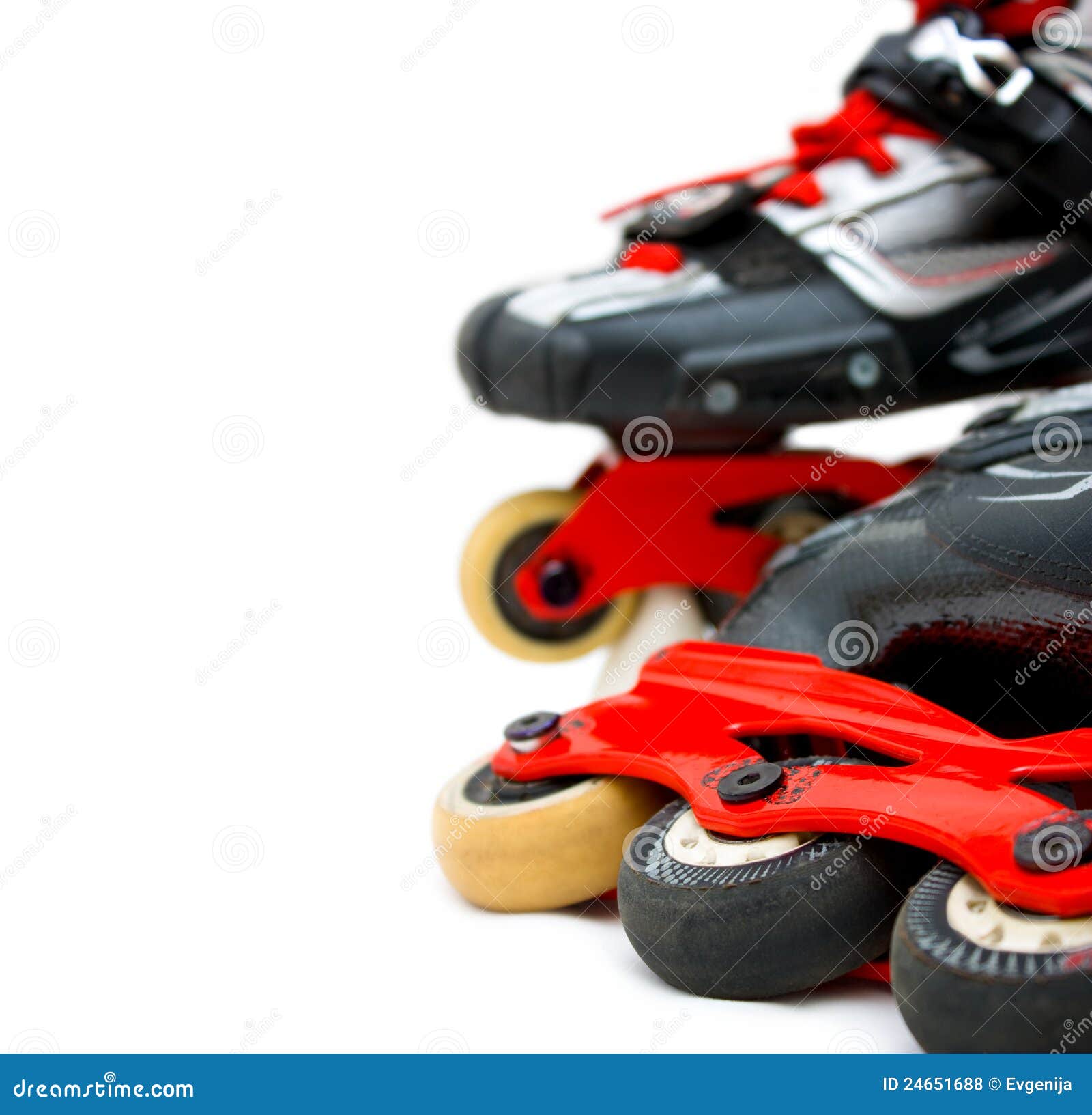 Roller Skates Close Up, Copy-space Stock Photo - Image of black, wheels ...