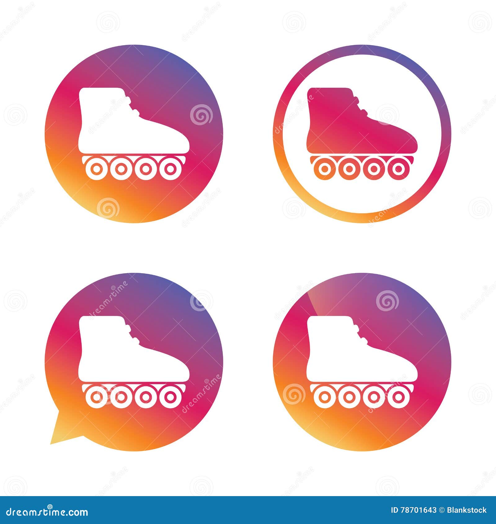 Roller Skates Sign Icon. Rollerblades Symbol Stock Vector ...