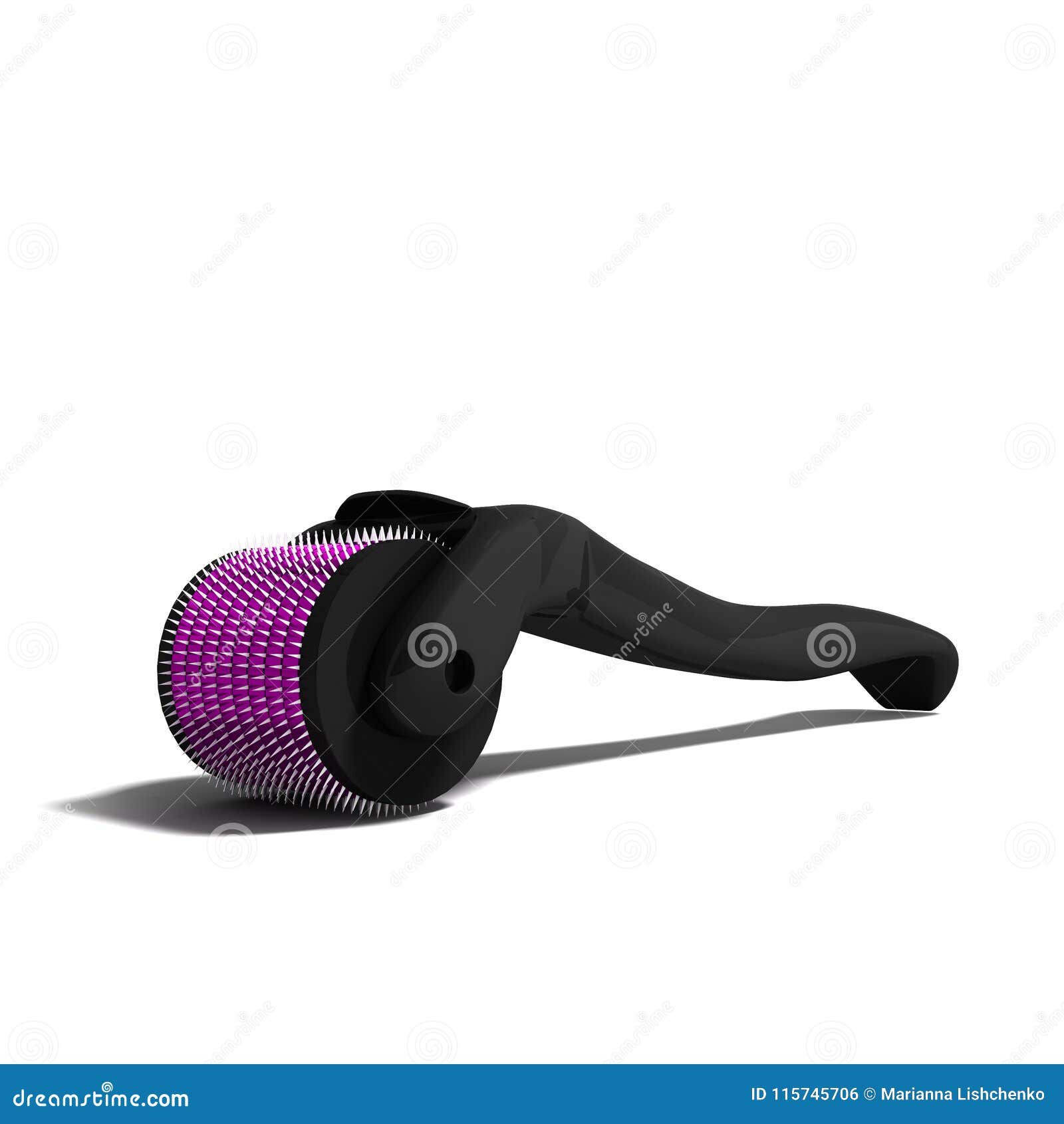 Roller for Skin Care of the Face of a Black 3d Render on a White ...