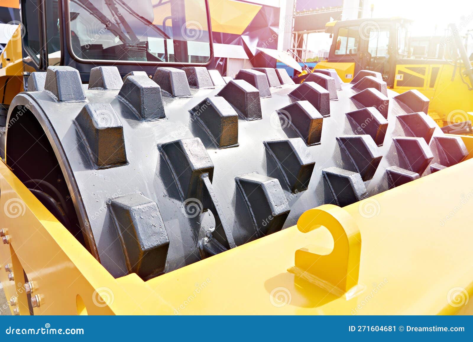 Soil Compactor With Vibratory Padfoot Drum. Heavy Duty Machinery ...