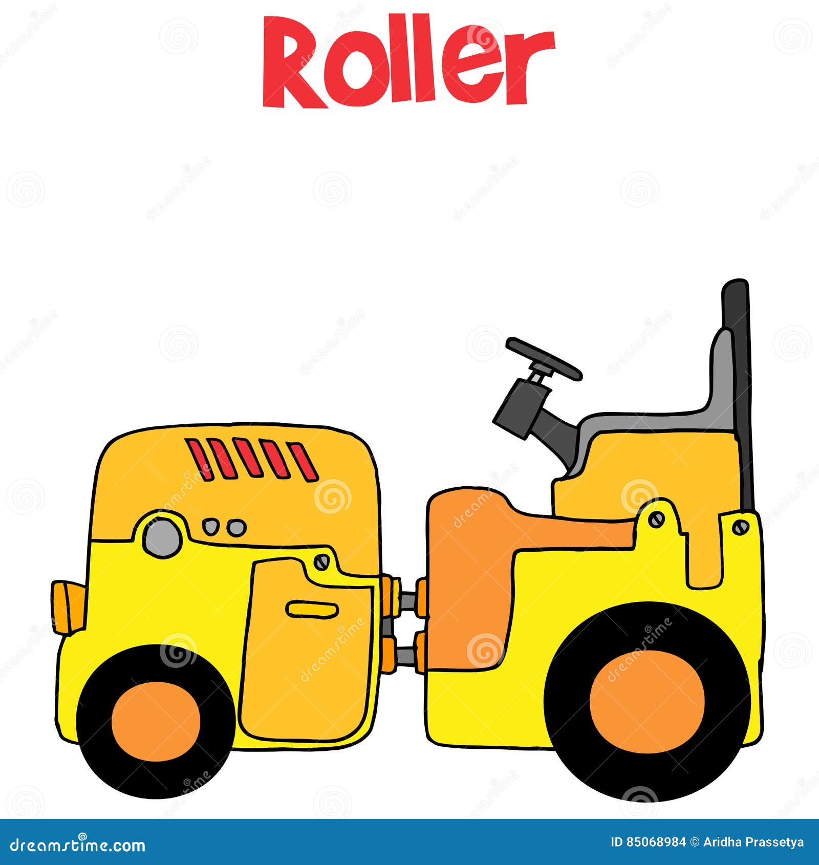 Roller Transportation Cartoon Vector Art Stock Vector - Illustration of ...