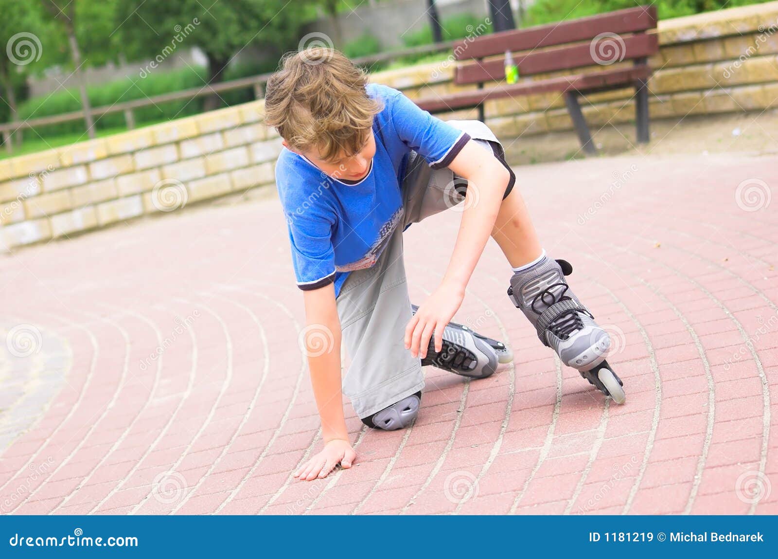 Roller young boy stock image. Image of injury, leisure - 1181219