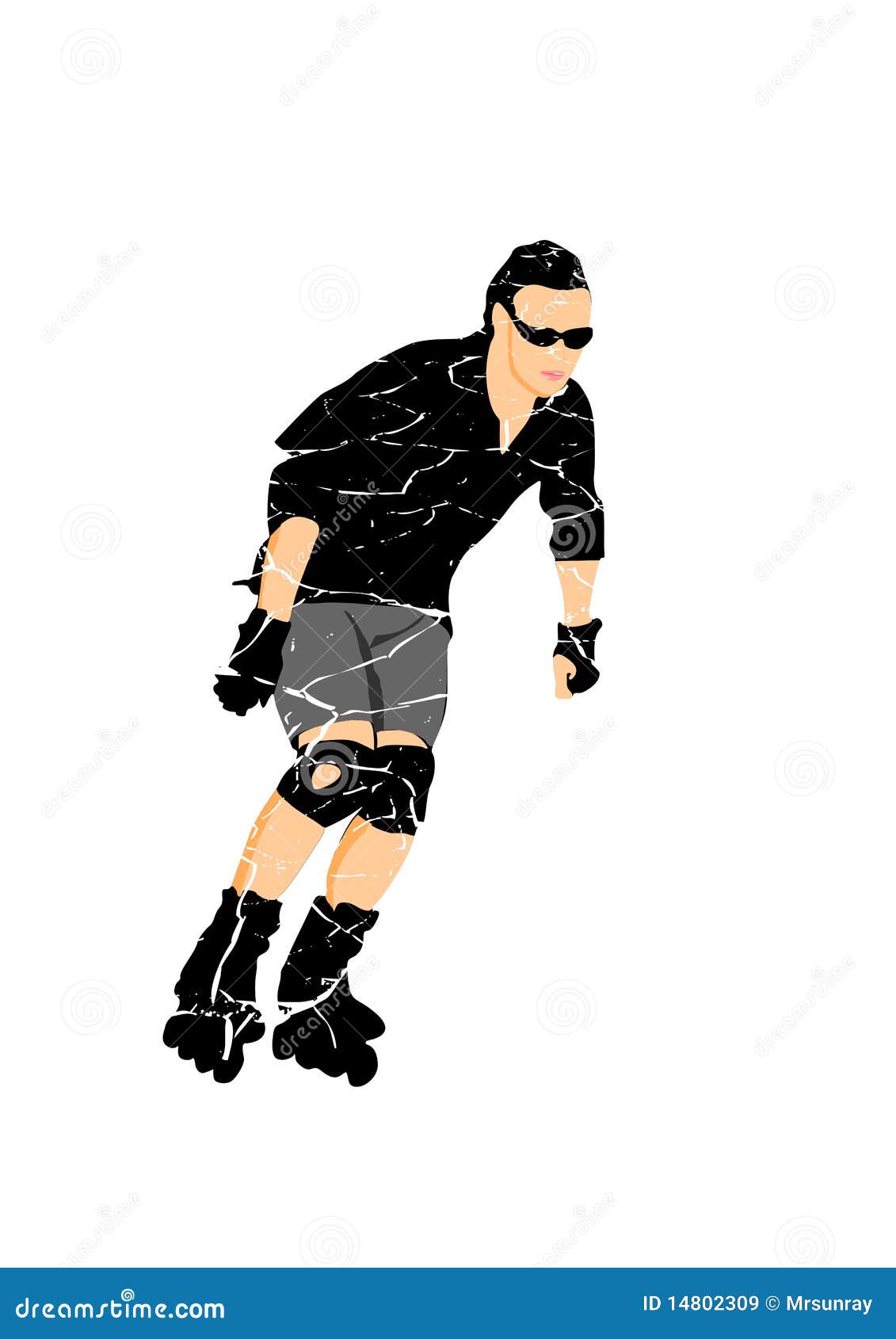 Rollerblade stock vector. Illustration of health, park - 14802309