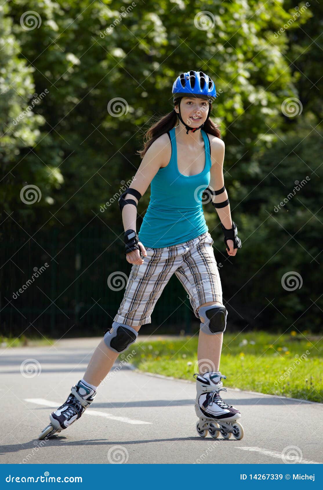 Rollerblade girl I. stock image. Image of active, rollerblading - 14267339