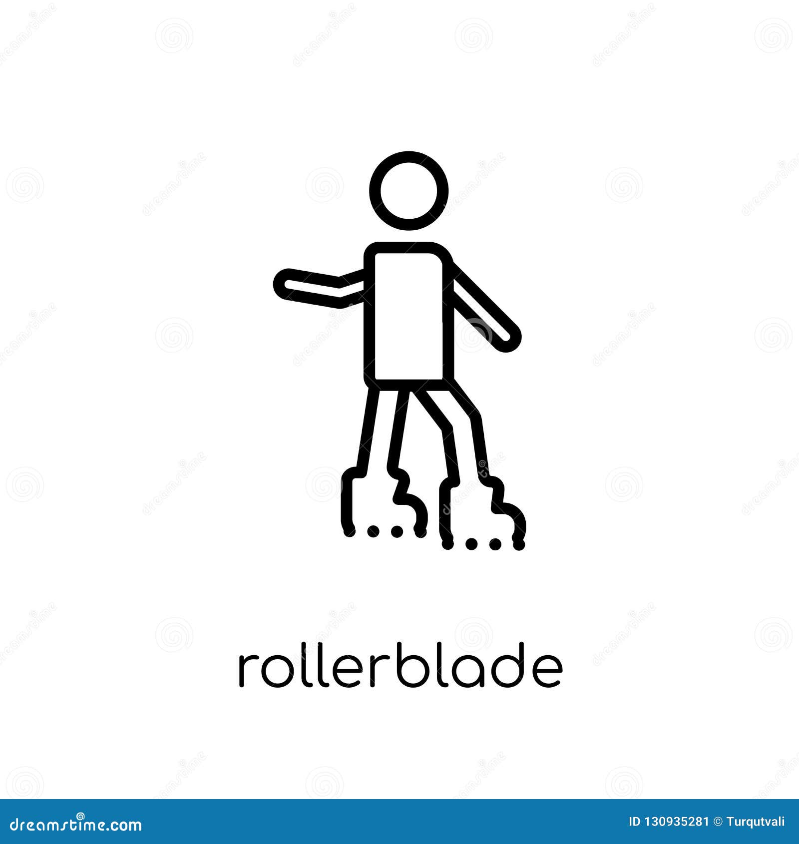 Rollerblade Icon. Trendy Modern Flat Linear Vector Rollerblade I Stock ...